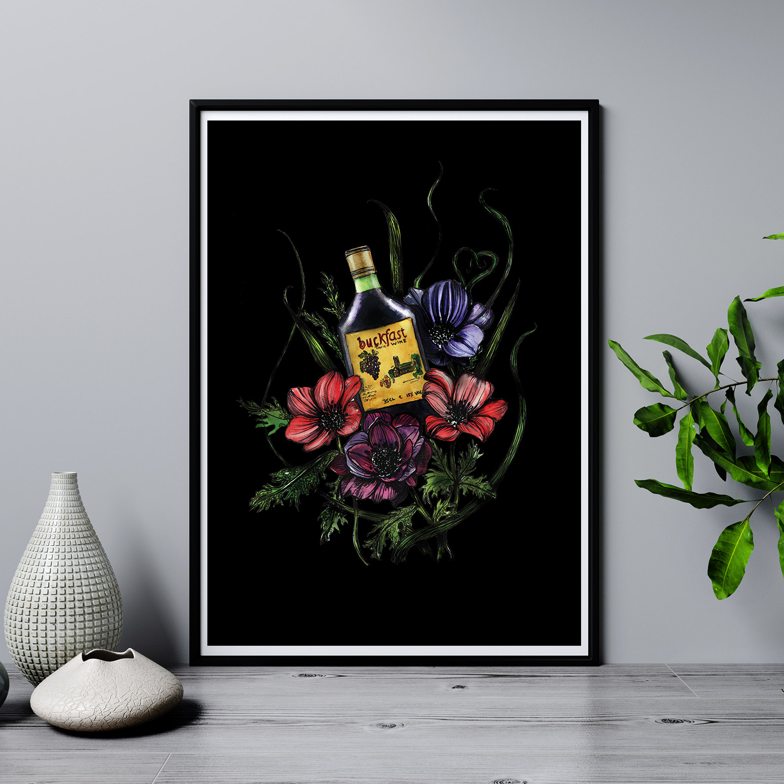 BUCKY Scottish Art Print - AFF YER ROCKET